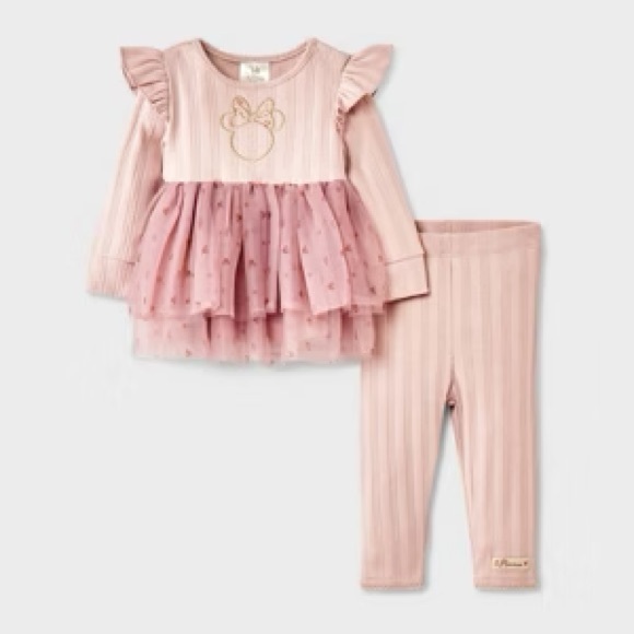 Disney | Matching Sets | Disney Pink Baby Matching Set | Poshmark